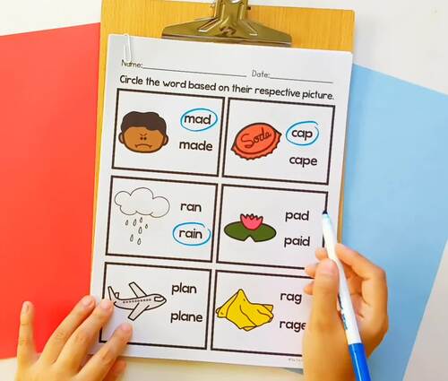 Long and Short Vowel Identification Worksheets by The Joy in Teaching