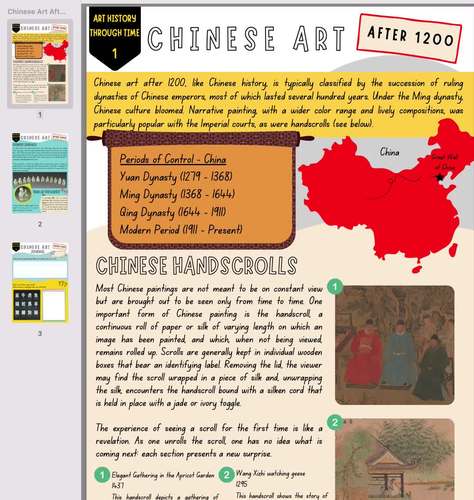 Chinese Art after 1200: Art History Survey Fact File by Teach Art History