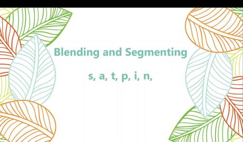 Blending and Segmenting- SATPIN **plus Vic font by AussieTeacher22