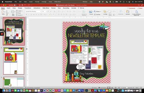 EDITABLE School Class Newsletter Template Grades K-5 (Bookworm Reading ...