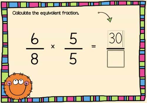 Equivalent Fractions Boom Cards by Jumping Elephant Math | TPT