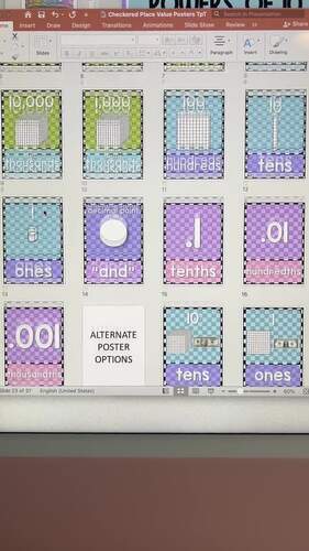 Rainbow Checker Place Value Posters Display | math charts, powers of 10 ...