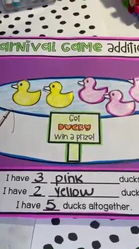 Carnival Addition Math Craft | Rubber Duck by The Teaching Diva Corner