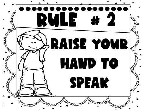 Classroom Rules (Black & White) || Editable text by Kayla Leonard