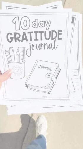 10 Day Gratitude Journal for Kids by Learning Cove | TPT