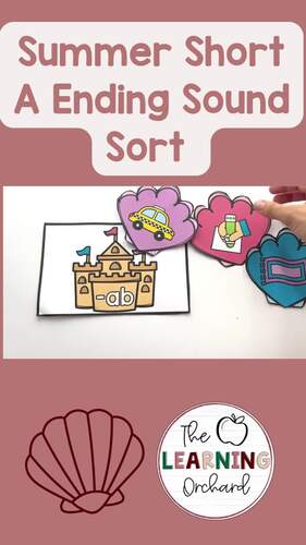 Summer CVC WORD FAMILIES Short A Sort for Literacy Centers in June July ...