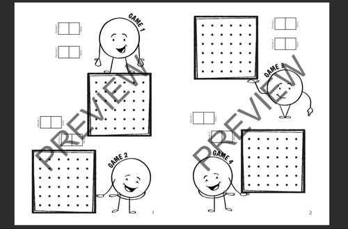 Dots & Boxes Game Templates | Easy Morning Work & Early Finisher Activity