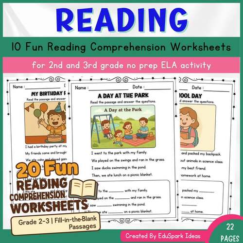 2nd-3rd Grade Reading Comprehension Passages and Questions | Fill-in ...