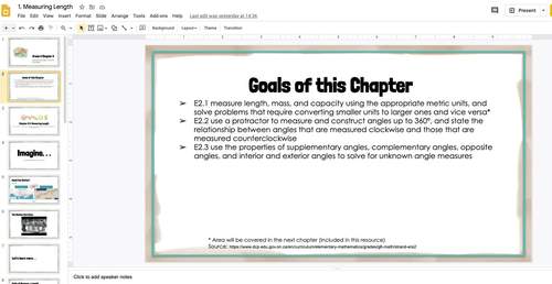 Grade 6 NEW Ontario Math - Measurement Digital Slides by My Call to Teach