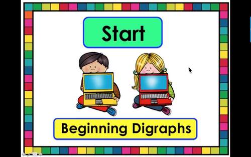Beginning Digraphs PowerPoint Game! With SOUND BUTTONS - Multiple Choice