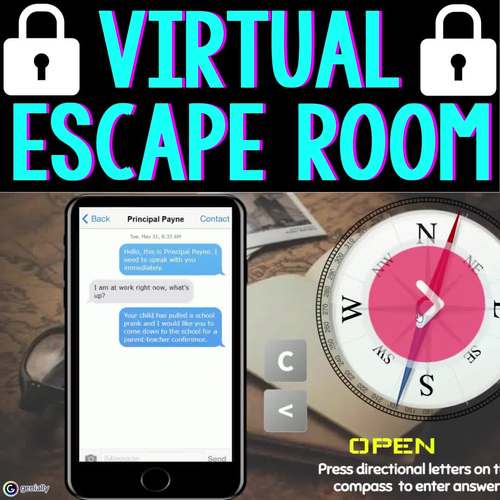 End of Year Interactive DIGITAL Escape Room - Team Building - All Subjects