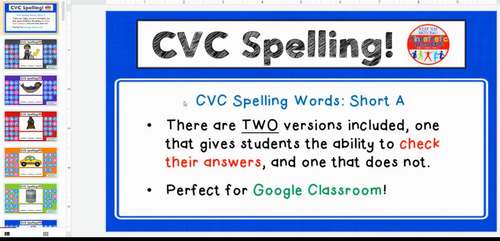 BUNDLE CVC and CVCE Spelling Drag and Drop Google Classroom Distance ...