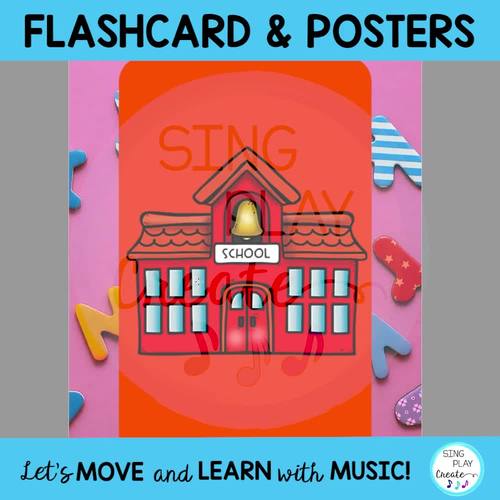 Rhythm Flash Cards, Posters Activities & Games: {ICONS} School Time