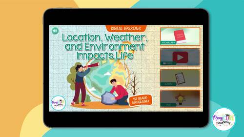 Location Weather & Environment Impacts Social Studies Vocab Lesson ...
