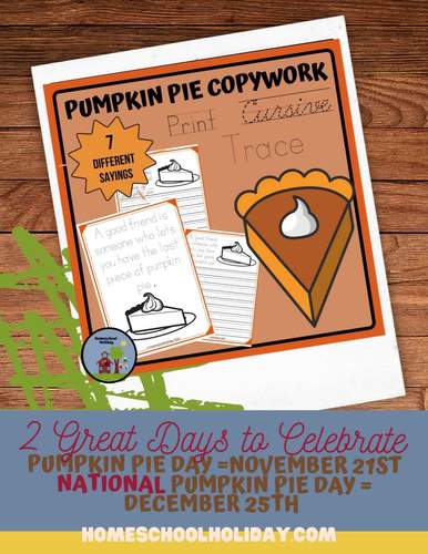 Copywork Quotes - Pumpkin Pie themed Handwriting practice | TPT