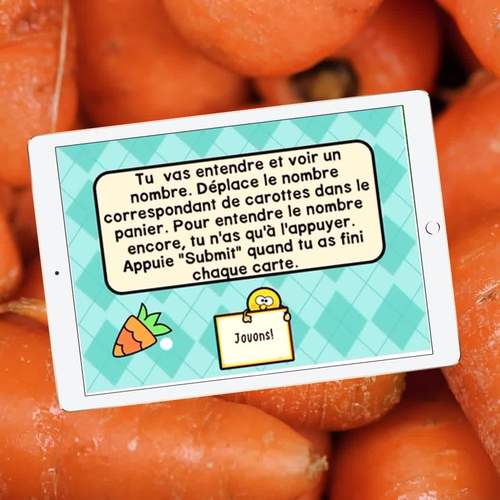 Compte jusqu'à 10 | Les carottes | Cartes Boom avec audio | TPT