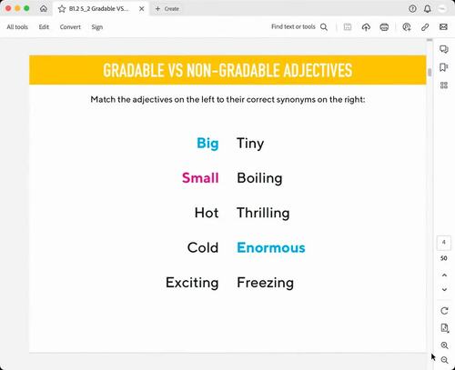 ESL Intermediate Lesson: Learn Gradable VS Non-Gradable Adjectives
