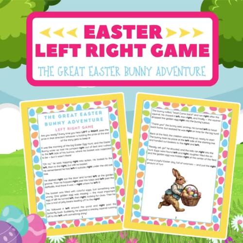 Easter Left Right Game Printable Story | Group Listening Directional ...