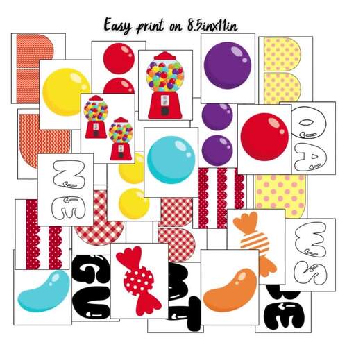 Gumball Bulletin Board Kit | Editable Back to School Welcome Door Decor