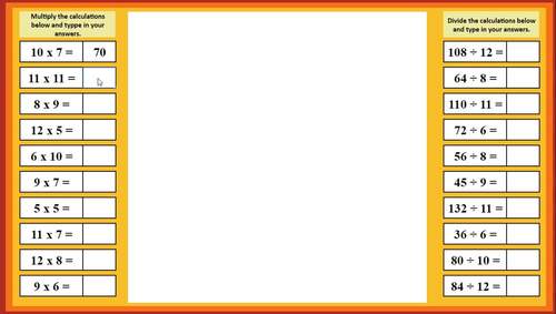 Mystery Digital Pixel Art NO PREP - Gift Multiplication and Division to 12