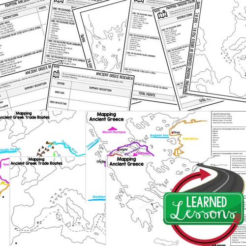 Ancient Greece Map Activity, Mapping Ancient Greece PRINT & DIGITAL