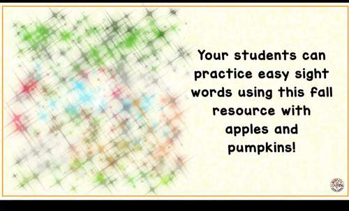 Kindergarten Sight Words With Apples and Pumpkins Boom Cards™ | TPT