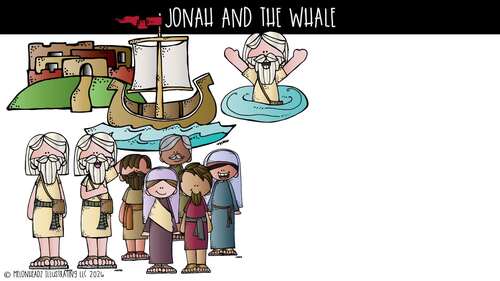 Jonah and the Whale clip art, Bible COMBO PACK by Melonheadz Clipart