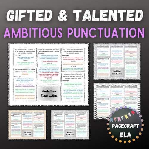 Ambitious Punctuation | Literacy Mat | Middle and High School by ...