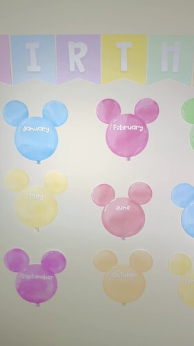 Birthday Balloon Display | Vintage Magic | Mouse Ears by Elementary My ...