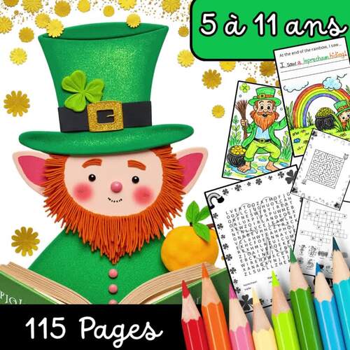 St Patricks Day Activities | Cahier d’activités Saint Patrick St ...