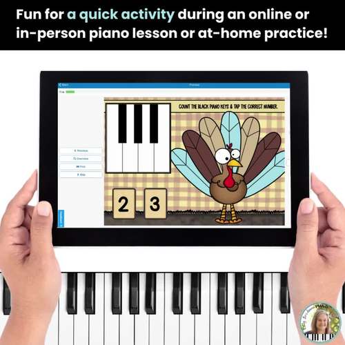 Thanksgiving Black Piano Key Groups BOOM™ Cards - Counting Groups of 2 ...
