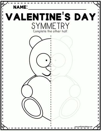 Valentine's Day Symmetry Printable For Early Finishers | TPT