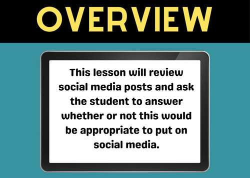 Social Media Lesson for Teens-Digital Slides by SLP for every IEP