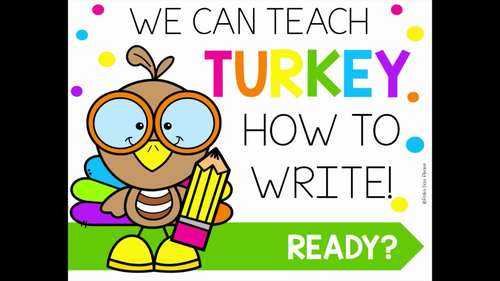 Turkey Thanksgiving Writing Activities with Directed Drawing | NO PREP ...
