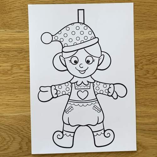 CHRISTMAS ELVES BUNTING - ART PROJECT by My Teaching Factory | TPT