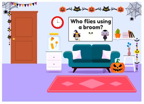 Boom™ Cards Halloween Who Questions: Trick or Treat by Speechie Witchie