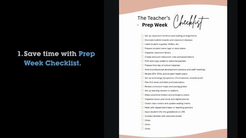 Back to School Teacher Checklists | Prep Week, First Week, & Weekly ...
