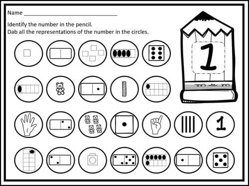 Dab It Number and Representation 1-10 YEAR LONG, NO PREP, BUNDLE!