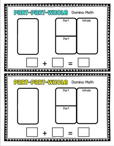 Part~Part~Whole Domino Math by They Call Me Queen B | TPT