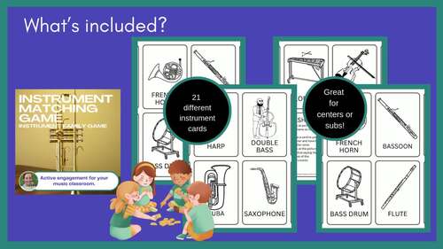 Music Go Fish Instrument Card Game for Elementary and Middle School Music