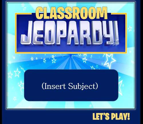 Jeopardy Template (2 rounds). Keep score-up to 6 teams by Handy ...