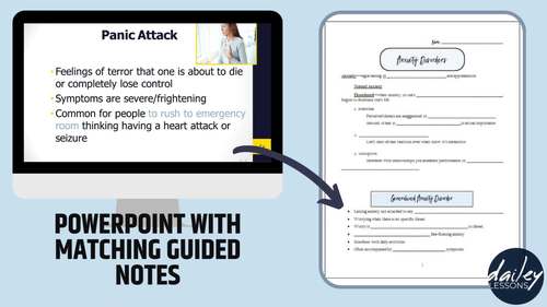 Psychological Disorders - Anxiety Disorders PowerPoint with Guided Notes