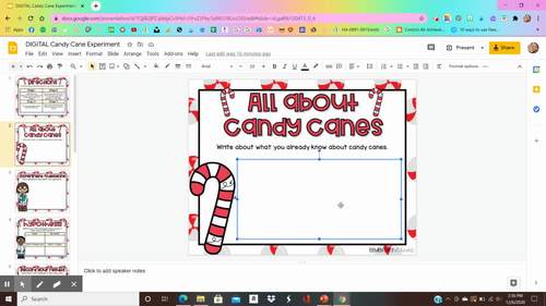 Candy Cane Science Experiment - Printable and Digital - Distance Learning