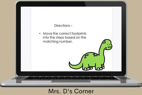 Dinosaur Number Sense Digital Activity | Distance Learning by Mrs Ds Corner
