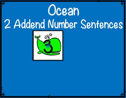Ocean 2 Addend Addition & Subtraction With Ten Frames | TPT
