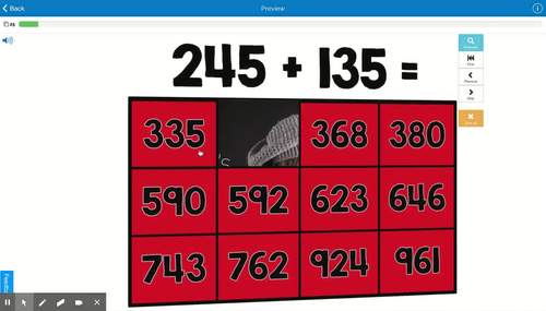Valentine's Day Adding 3 Digit Numbers Boom Cards by Sheila Cantonwine