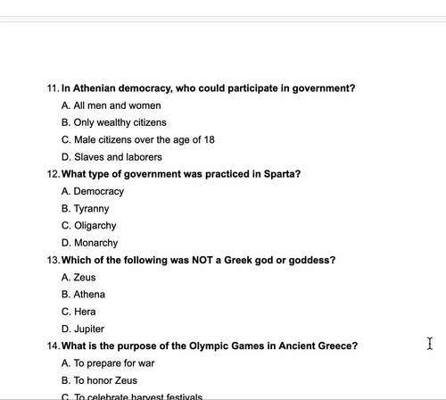 Topic 6: Ancient Greece Assessment (myWorld Interactive) | TPT