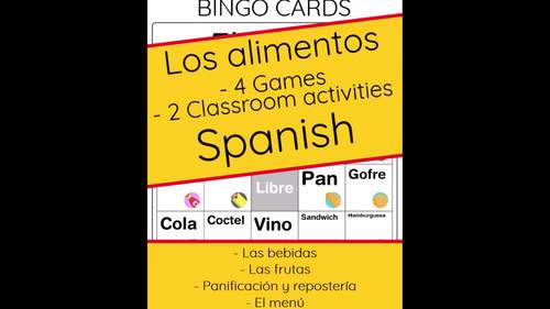 Food - Los alimentos (2): activities and games (Spanish) (ELE A1-A2)