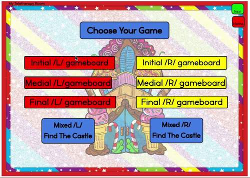Candy Craze For Articulation Game board (R/L) No Print, Teletherapy ...