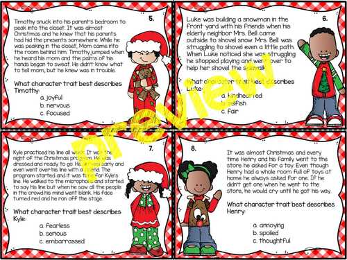 Christmas Character Traits Task Cards | Digital & Print by Joyful 4th